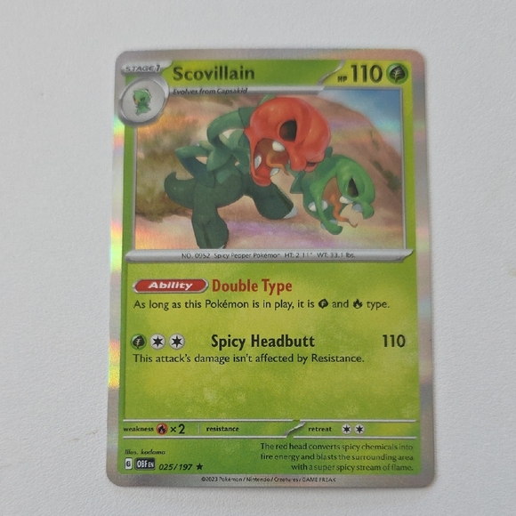 Pokemon | Toys | Pokemon Scovillain Card Vibrant Green And Red | Poshmark